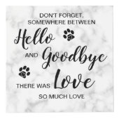 Hello Goodbye Dog Keepsake Pet Memorial Photo Cube | Zazzle