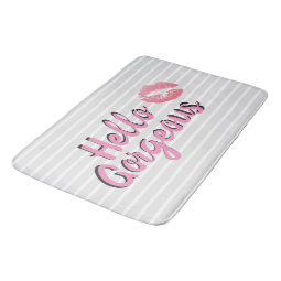 Hello Gorgeous Bath Mat | Zazzle