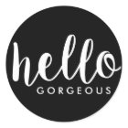 Hello Gorgeous Customizable Envelope Seal Sticker | Zazzle