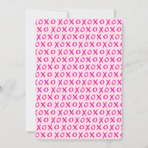 Hello gorgeous Galentine's Day xoxo pink custom Invitation | Zazzle