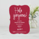 Hello gorgeous Galentine's Day xoxo Red custom Invitation | Zazzle