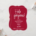 Hello gorgeous Galentine's Day xoxo Red custom Invitation | Zazzle