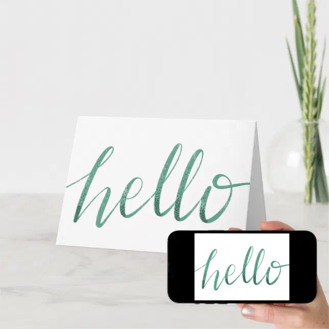 hello greeting card | Zazzle