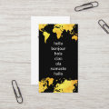 Hello Greetings | Map of The World Business Card | Zazzle