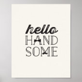 Hello Handsome Little Man Boy Baby Nursery Art Poster | Zazzle
