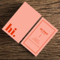 Hello Hi Casual Red & Pink Typography Retro Business Card | Zazzle