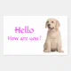 Hello / Hi Labrador Retriever Puppy Dog Stickers | Zazzle