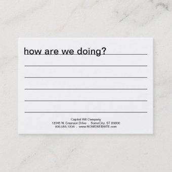 hello. how are we doing? business card | Zazzle