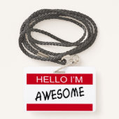Hello I Am Awesome Badge | Zazzle