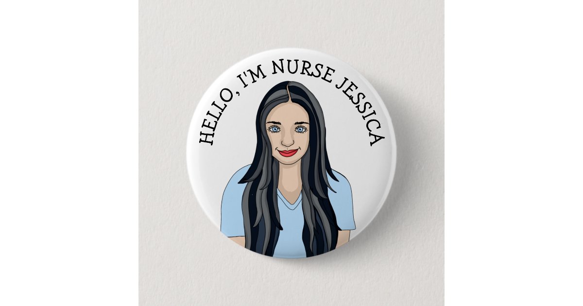 Hello, I'm Nurse Add Name Button | Zazzle