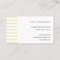 Hello, interpreter translator teacher languages business card | Zazzle