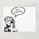 Hello? Is This The OUTSIDE WORLD?! Retro Housewife Postcard | Zazzle