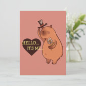 Hello It's me Capybara Invitation | Zazzle
