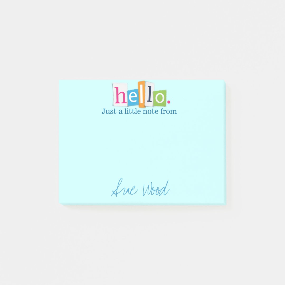 Hello, Just a Little Note Post-it® Note) | Zazzle