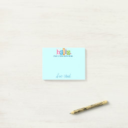 Hello, Just a Little Note Post-it® Note) | Zazzle