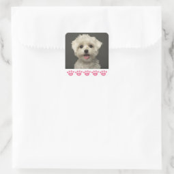 Hello Maltese Puppy Dog Stickers / Seals | Zazzle