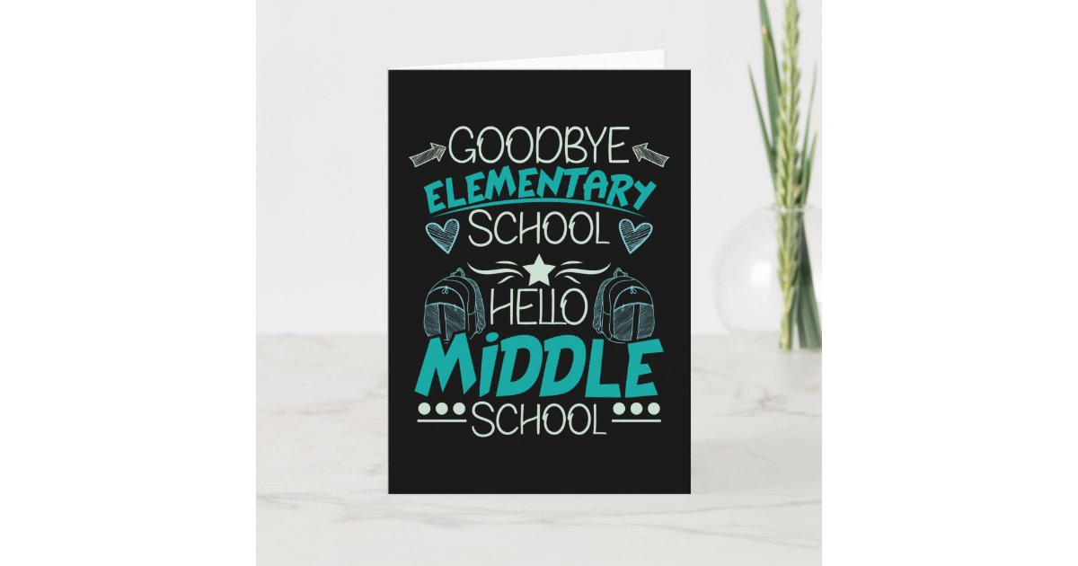 Hello Middle School Card | Zazzle