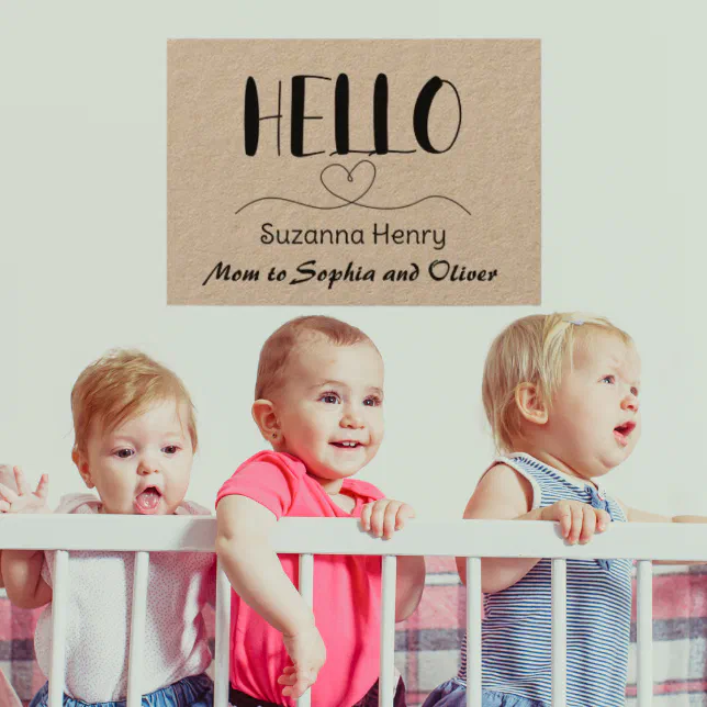 Hello Mom Contact Card Kraft Mommy Calling Card | Zazzle