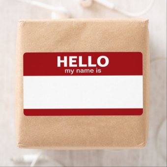 Hello my name is -- classic labels | Zazzle
