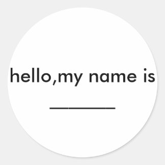 Hello My Name Is Stickers | Zazzle