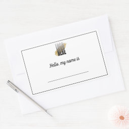 Hello My Name is Conference Reunion logo Name Tag | Zazzle