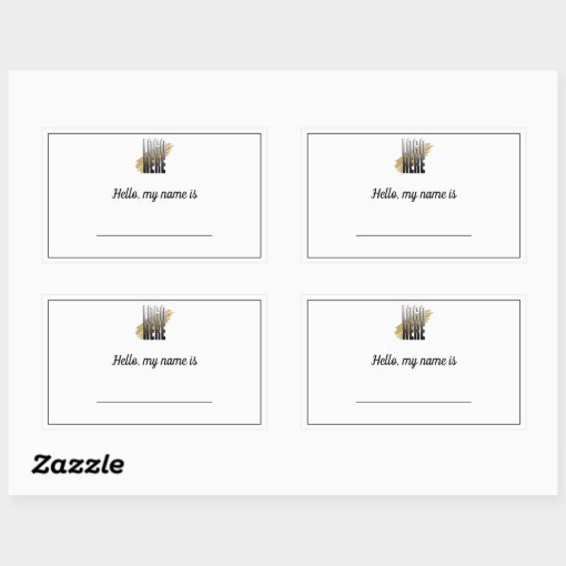 Hello My Name is Conference Reunion logo Name Tag | Zazzle