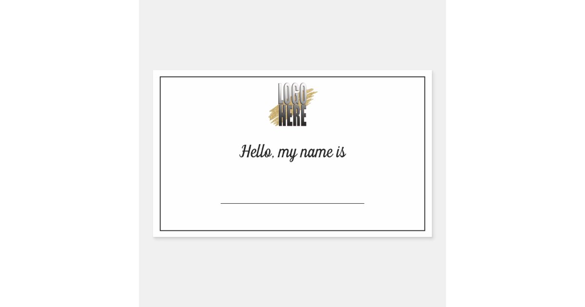 Hello My Name is Conference Reunion logo Name Tag | Zazzle