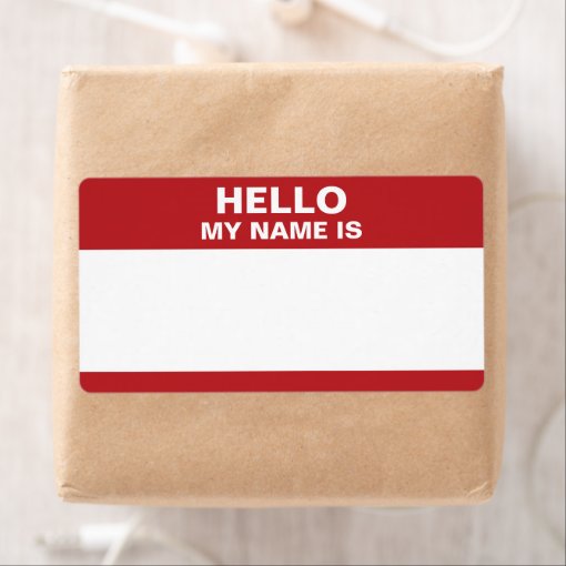 Hello My Name Is label | Zazzle