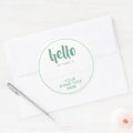 HELLO MY NAME IS - Mint Green Event Personalized Classic Round Sticker ...