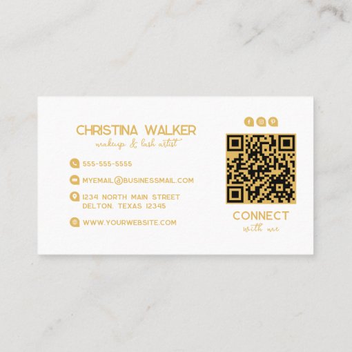 Hello My Name Is Mustard Yellow White Minimal Business Card | Zazzle