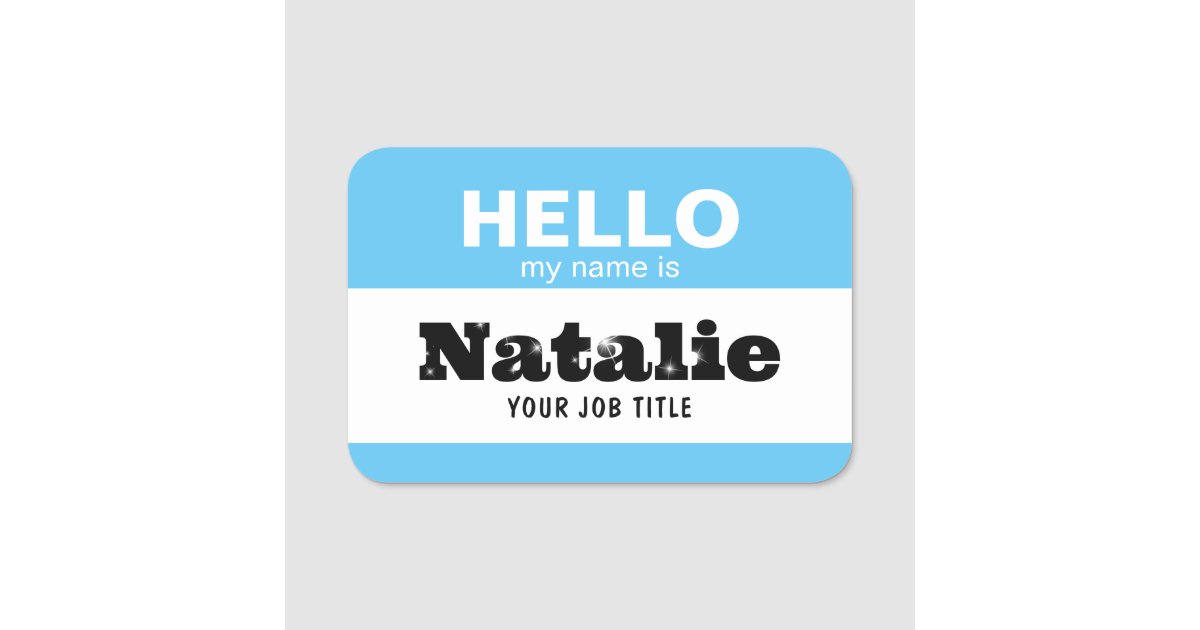 Hello My Name Is NHS Practitioner Nursery School Name Tag | Zazzle