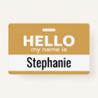 Custom HELLO My Name Pronouns Is ID Badge | Zazzle.com