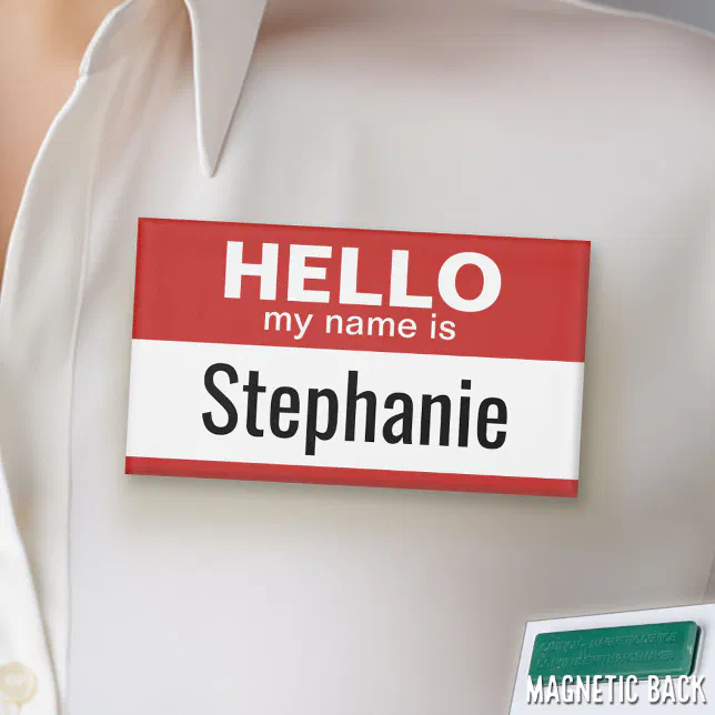 Hello my name is - personalized name tag | Zazzle