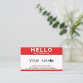 hello my name is red name tag | Zazzle