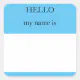 Hello My Name Is Square Sticker | Zazzle