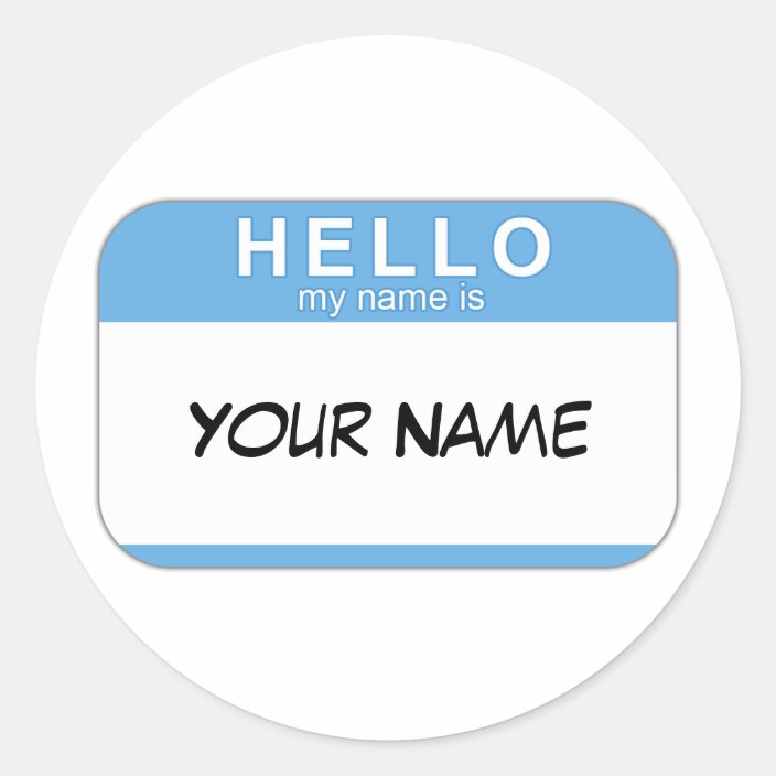 Hello My Name is Sticker | Zazzle.com