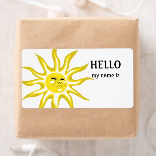 Hello my Name is Sunshine Labels | Zazzle