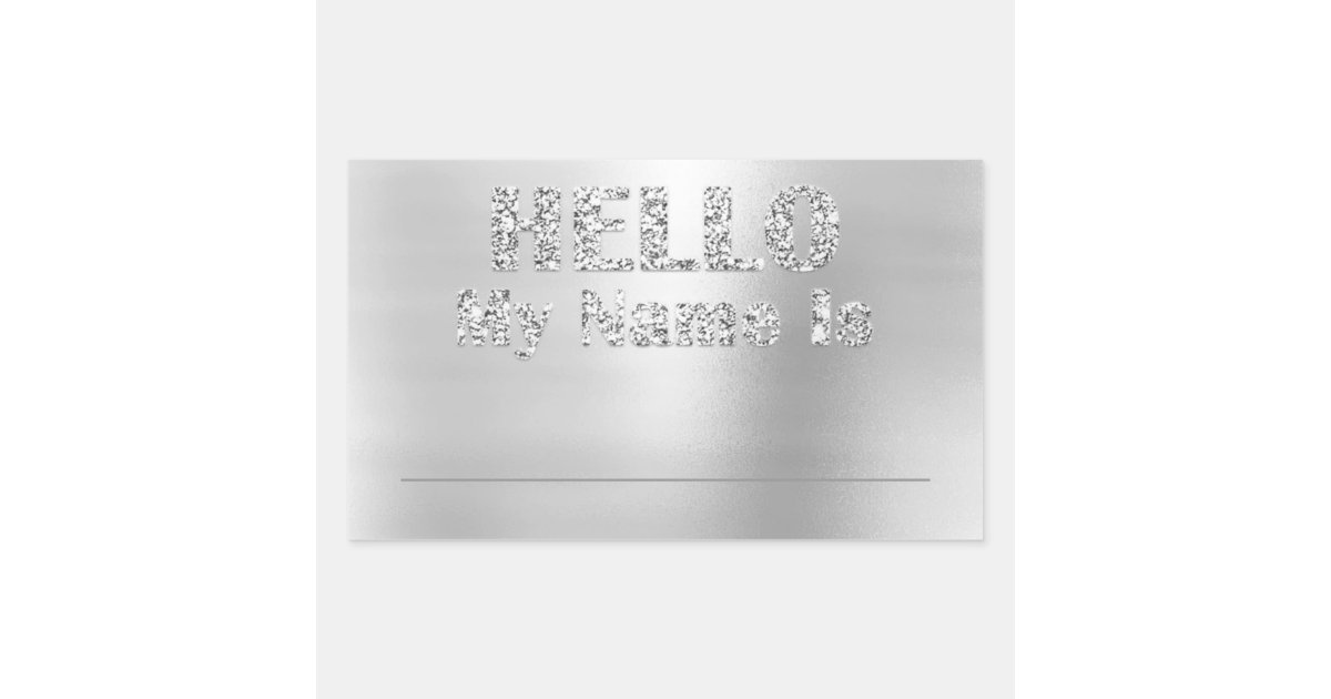 Hello My Name Is Tag Reunions Class Meeting Grey | Zazzle