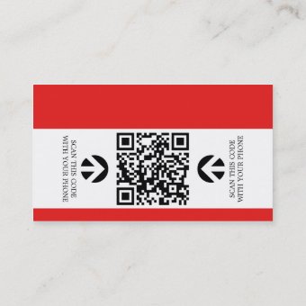 hello my name is (with QR code) Business Card | Zazzle