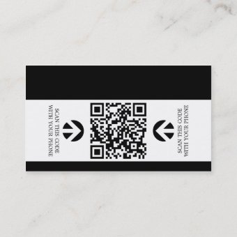hello my name is (with QR code) Business Card | Zazzle