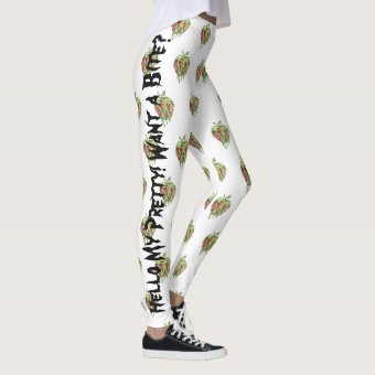Hello My Pretty! Want a Bite? - Poison Apple Leggings | Zazzle