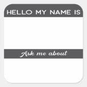 Hello name tag Ask Me About | Zazzle