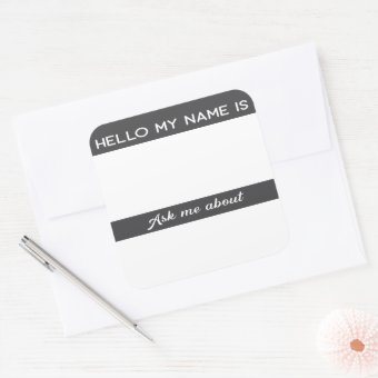 Hello name tag Ask Me About | Zazzle
