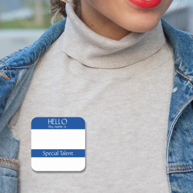 Hello Name Tag Sticker Badge Funny Party | Zazzle