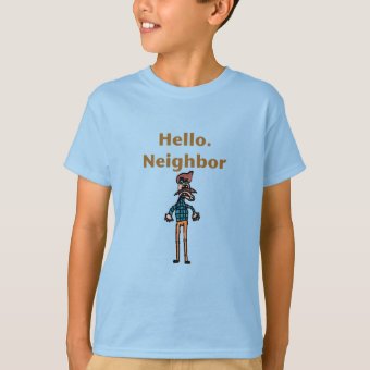 Hello Neighbor Funny kids shirt | Zazzle