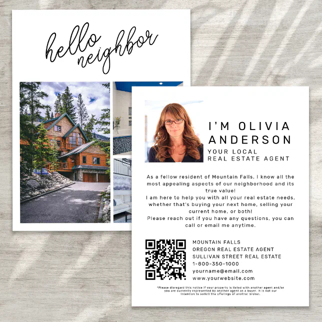 Hello Neighbor Real Estate Farming Flyer | Zazzle