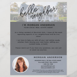 Hello Neighbor Real Estate Farming Introduction Flyer | Zazzle