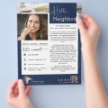 Hello Neighbor Real Estate Introduction Flyer | Zazzle