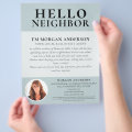 Hello Neighbor Real Estate Marketing Introduction Flyer | Zazzle