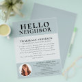 Hello Neighbor Real Estate Marketing Introduction Flyer | Zazzle